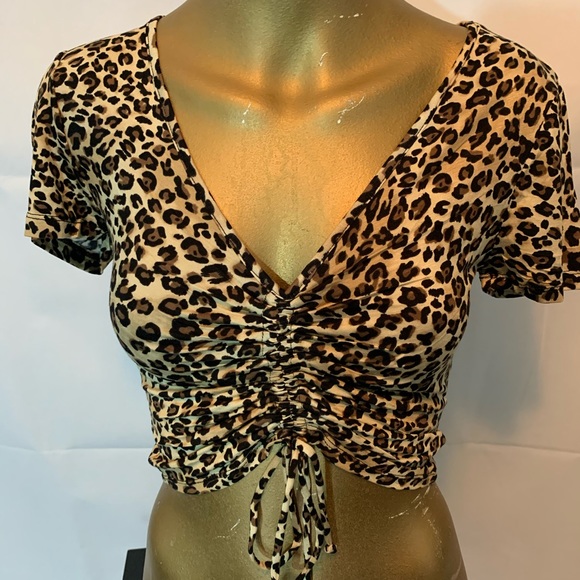 Ambiance | Tops | Leopard Print Crop Top Medium | Poshmark